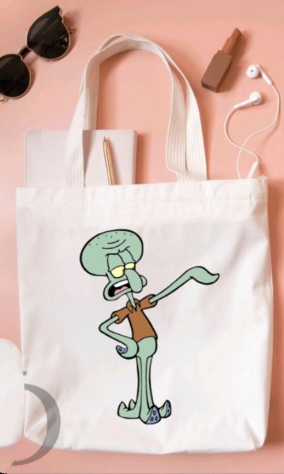 Tas spongebob tas patrick tas squidward tas mr krab tote bag karakter ...