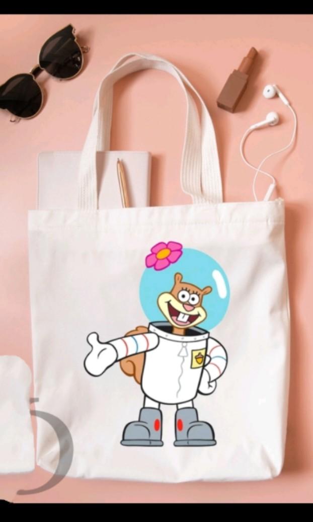 Tas spongebob tas patrick tas squidward tas mr krab tote bag karakter ...