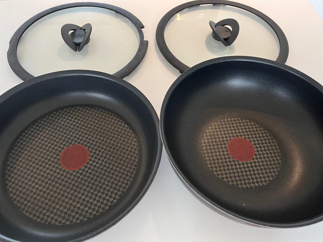 Tefal Wok + Frying Pan combo with lids, TV & Home Appliances, Kitchen ...