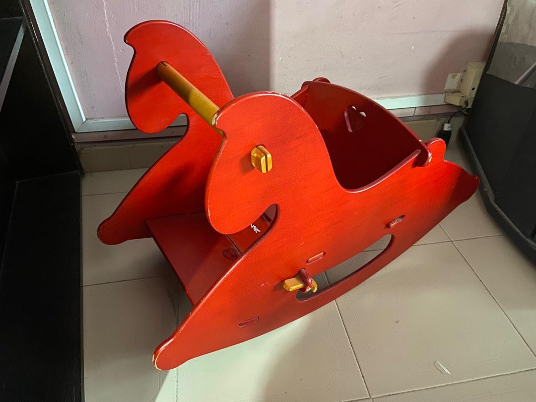 Traditional wooden rocking horse, Hobbies & Toys, Toys & Games on Carousell