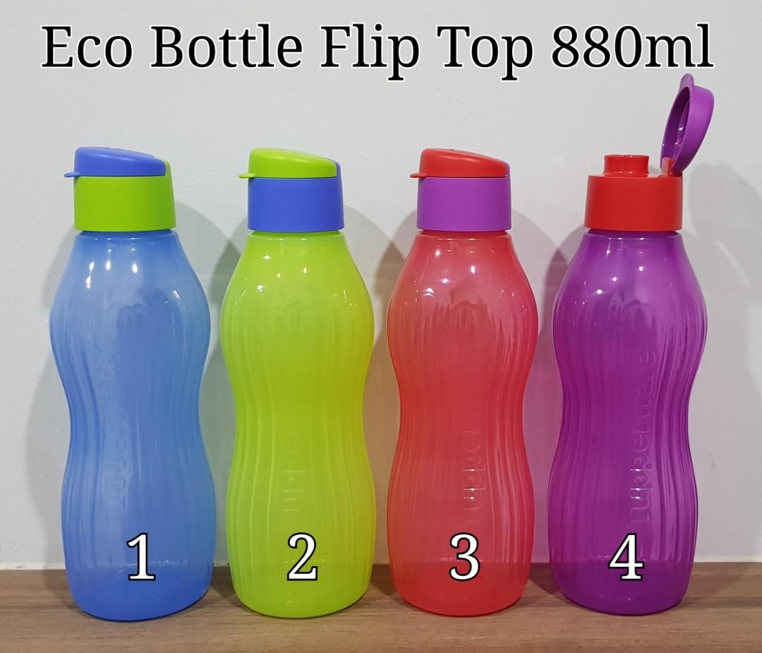 Tupperware Eco Bottle 880ml flip top, Furniture & Home Living ...