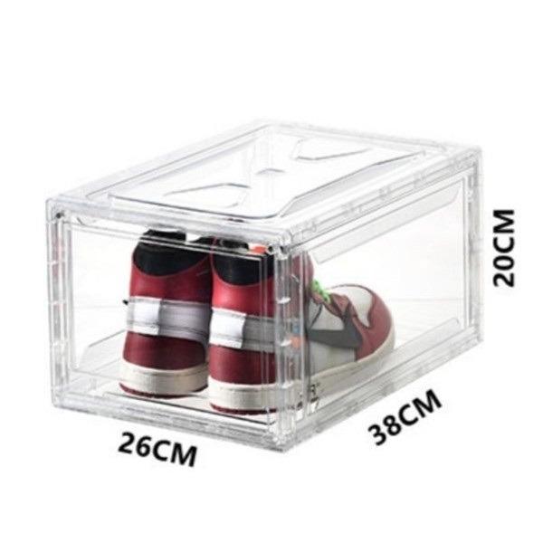 Ultimate Big Capaity Full Transparent Magnetic Front/Side Drop Lid Shoe ...