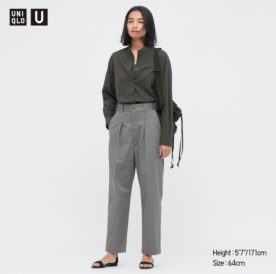 uniqlo u grey baker pants, Women's Fashion, Bottoms, Other Bottoms on Carousell