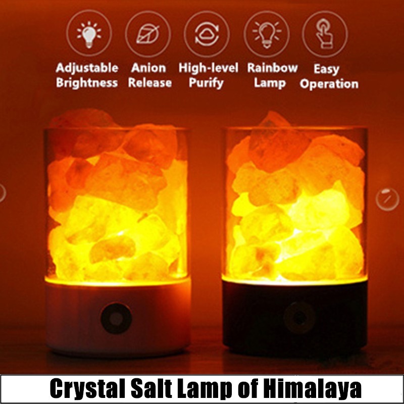 USB Himalayan Salt Table Lamp BWZ1871, Furniture & Home Living, Home ...
