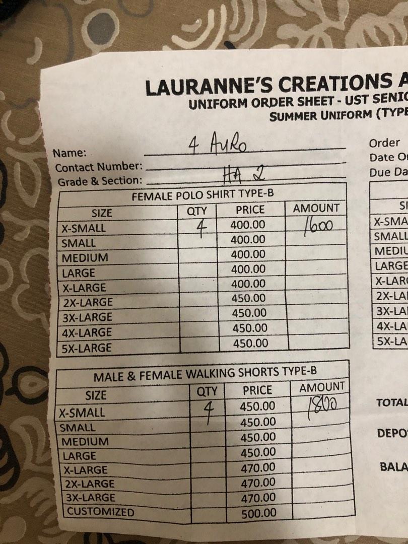 UST SHS Type B Uniform, Women's Fashion, Tops, Blouses on Carousell