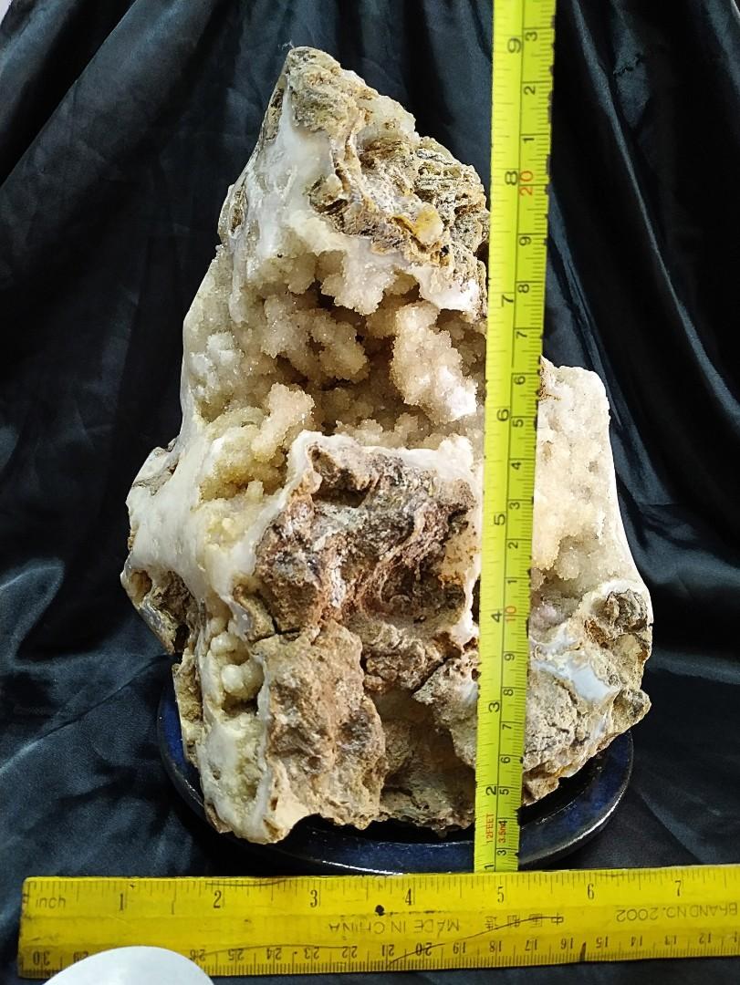 VERY Large Cauliflower Geode Half with Spiky Quartz Crystal Interior ...