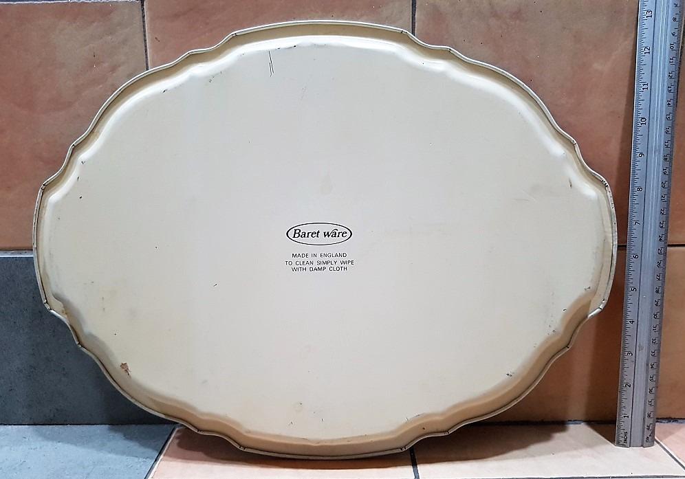 Vintage BARET WARE White Floral Oval Serving Tray, Hobbies & Toys ...