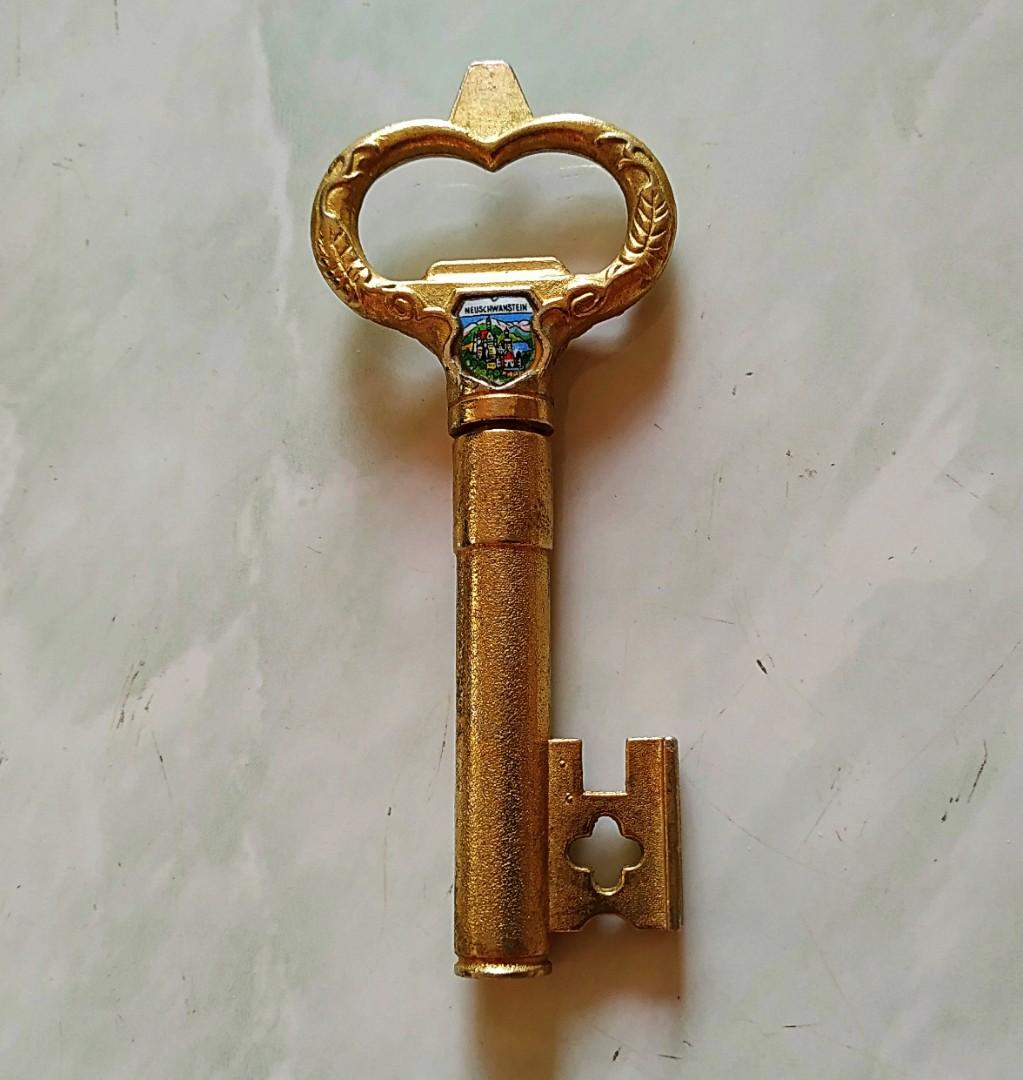 vintage decorative key corkscrew wine opener antique fortress key ...