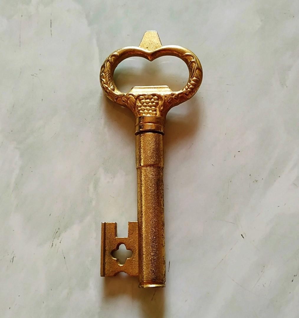 vintage decorative key corkscrew wine opener antique fortress key ...