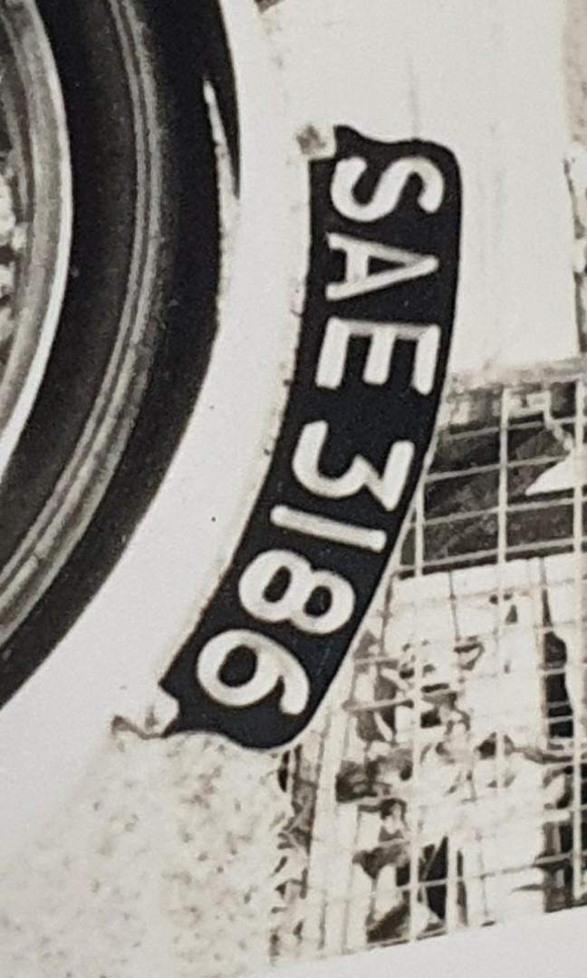 Vintage photographs of Singapore vehicles: 1. 1955 sports car SF plate ...