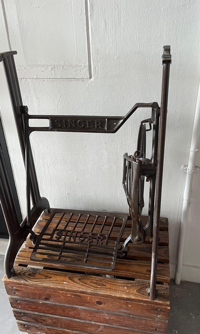 Vintage Singer Sewing Machine Table Leg Frame, Furniture & Home Living ...