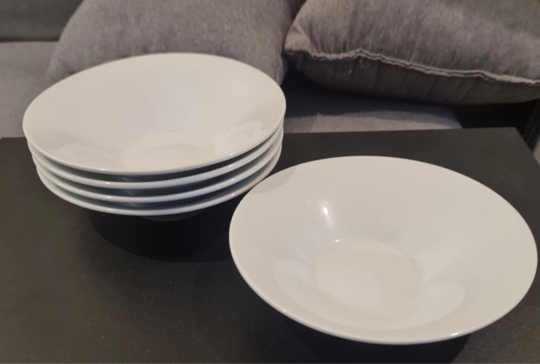 11pcs Big White Plates, Furniture & Home Living, Kitchenware ...