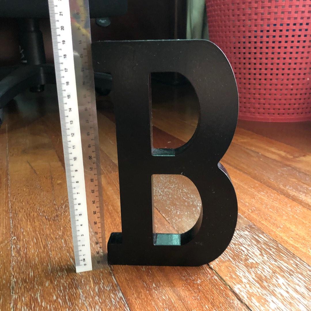 Typo Inspired Wooden Wood Minimalist alphabet Block “B” home house room ...