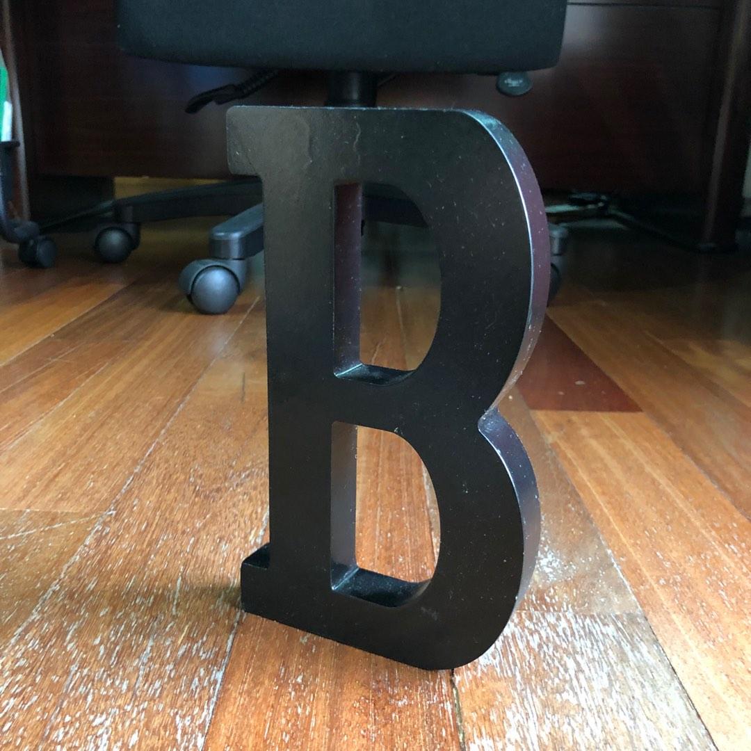 Typo Inspired Wooden Wood Minimalist alphabet Block “B” home house room ...