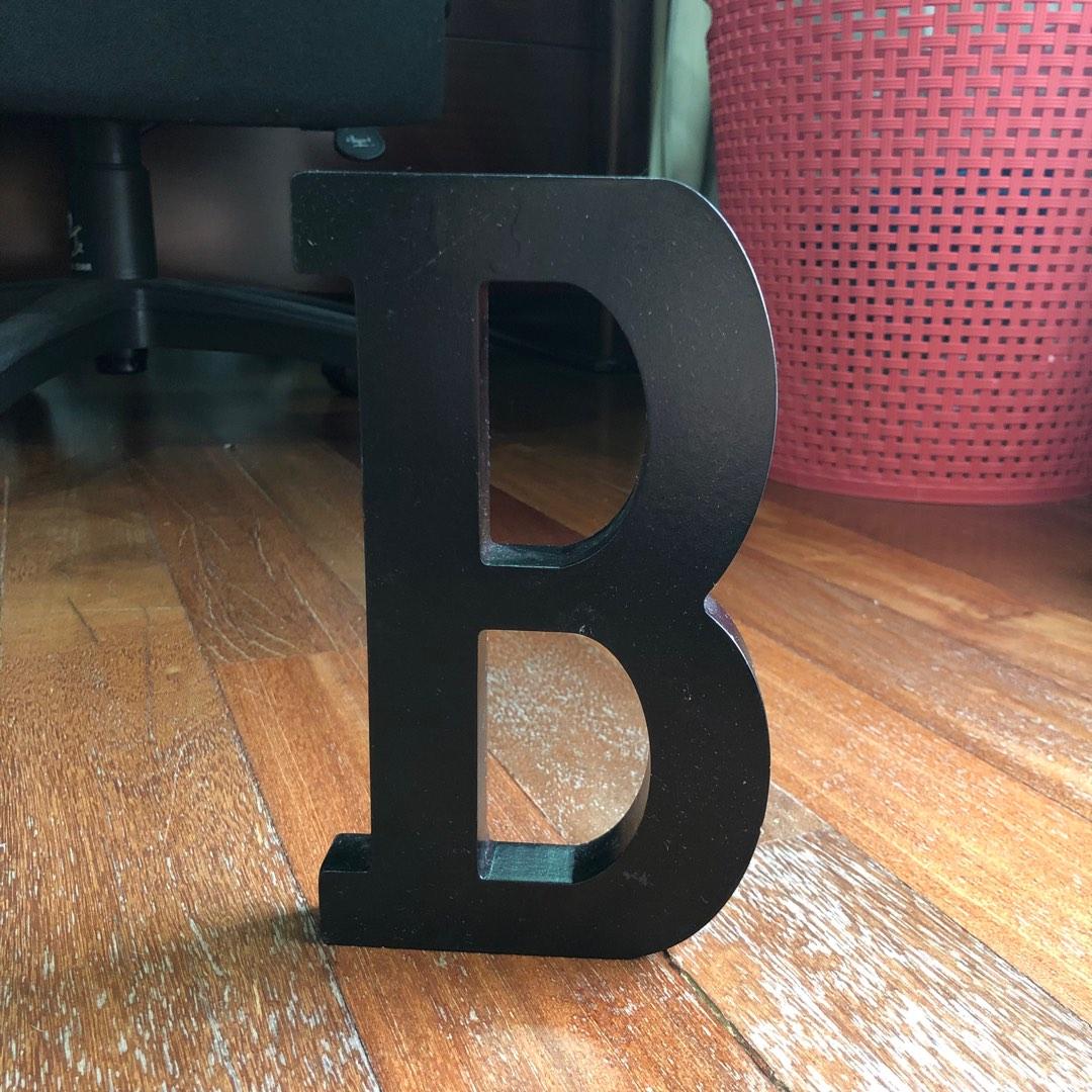 Typo Inspired Wooden Wood Minimalist alphabet Block “B” home house room ...