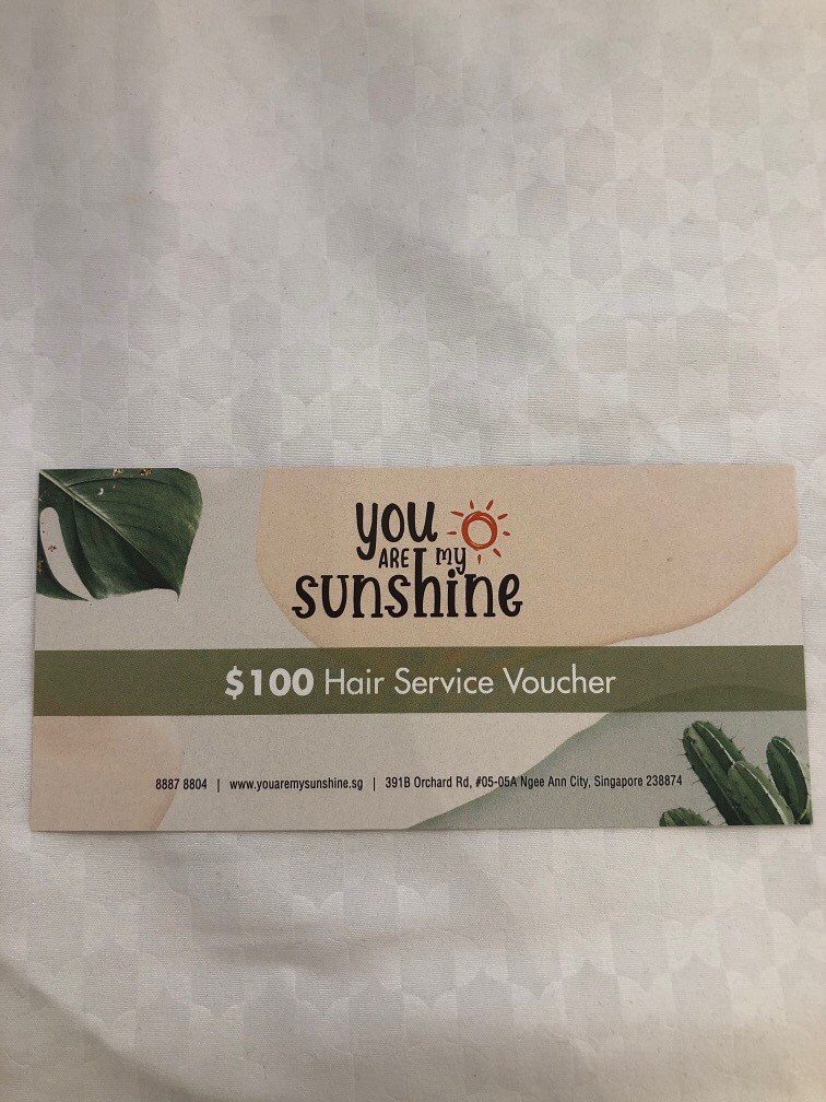 You Are My Sunshine $100 ALL Hair Service Voucher, Tickets & Vouchers ...