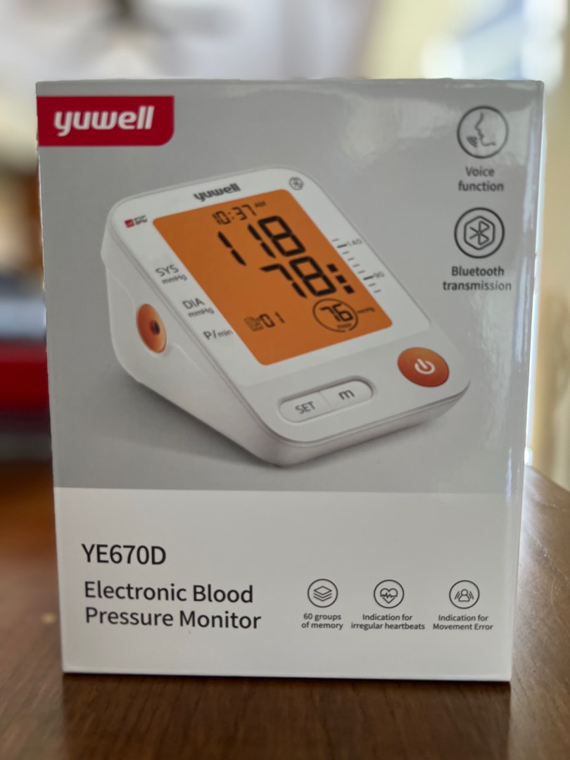 Yuwell Electronic Blood Pressure Monitor, Health & Nutrition, Health ...