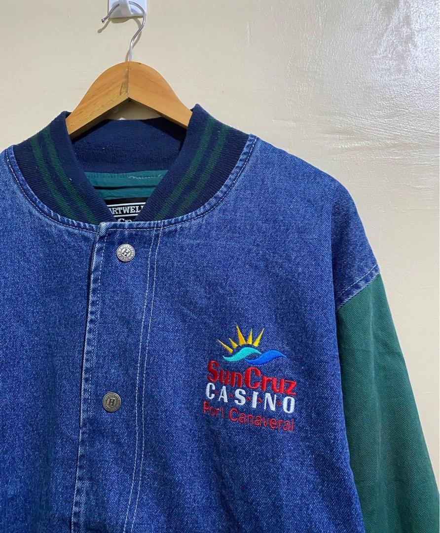 1990s Denim Varsity Jacket, Men's Fashion, Coats, Jackets and Outerwear ...