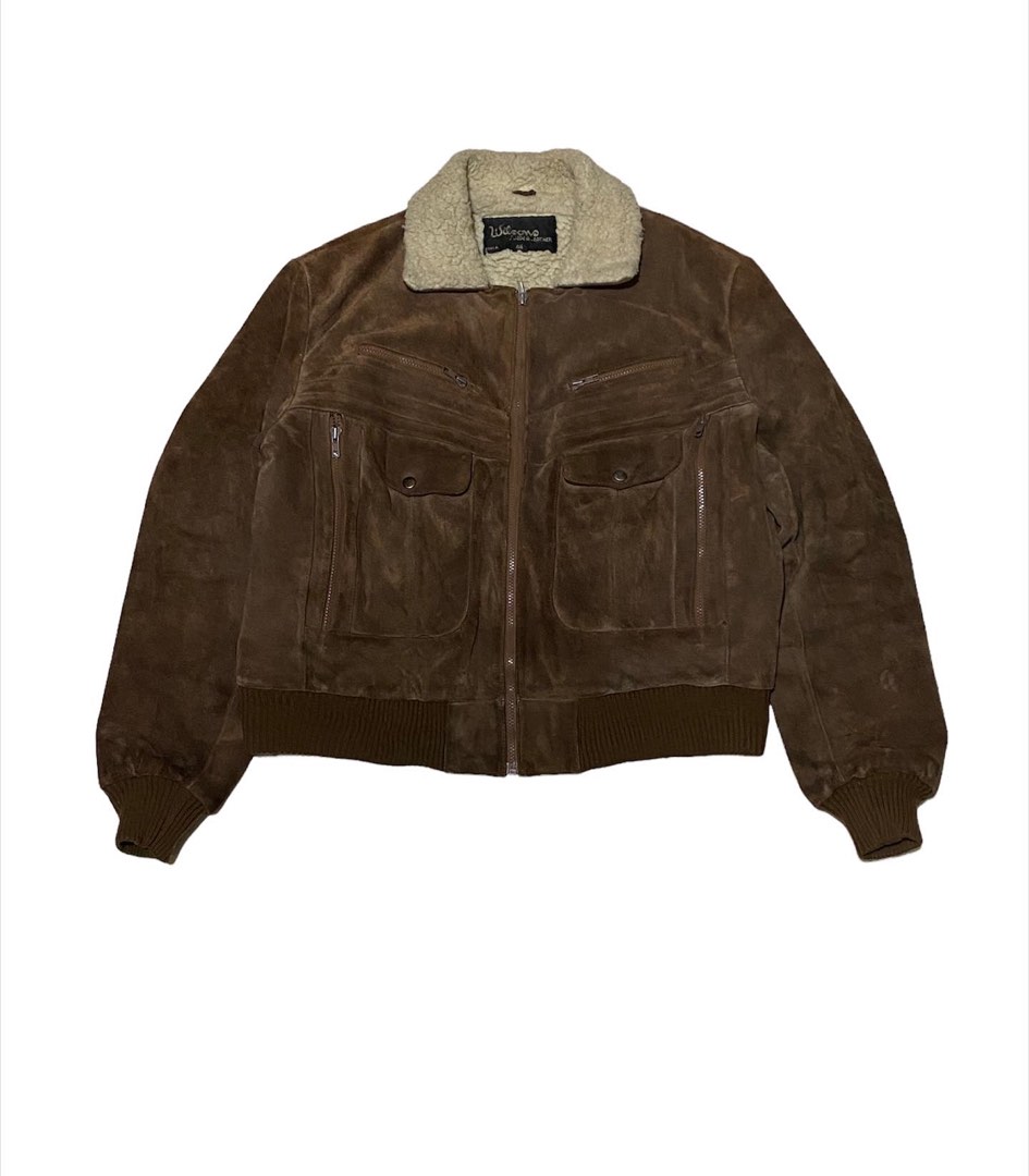 1990s Wilson Suede Sherpa Jacket, Men's Fashion, Coats, Jackets and ...