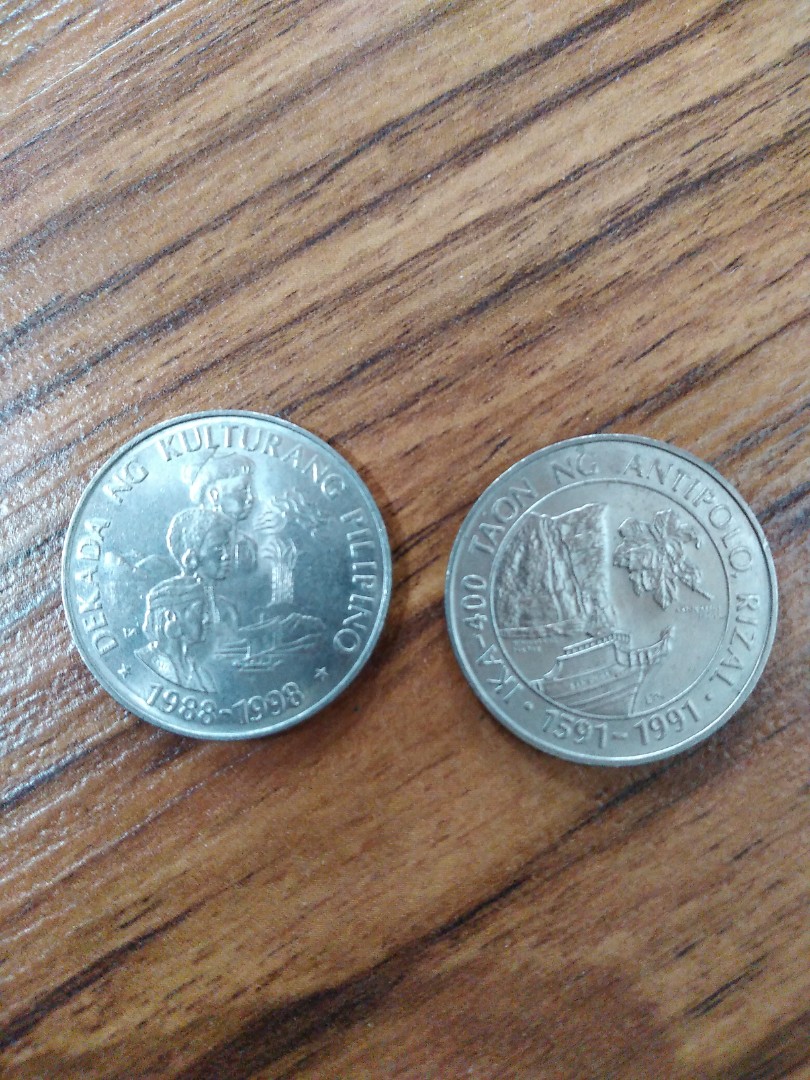 1 Piso Dekada Ng Kulturang Pilipino & Ika-400 Taon Ng Antipolo Rizal Coin, Hobbies & Toys ...