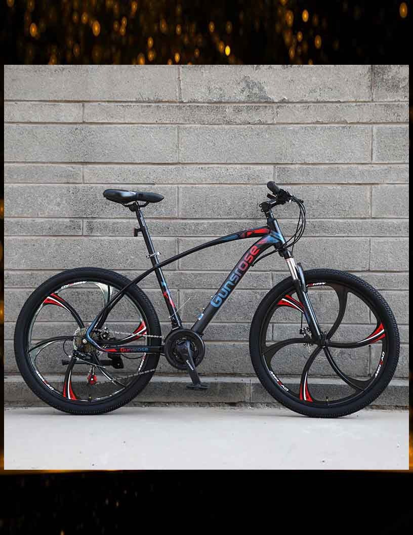 26 inch 21 Speeds [6-Blade] Gunsrose Bike Full Suspension Mountain Bike ...