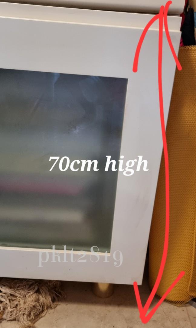 3 meter Huge White Solid wood TV console with frosted glass panel ...