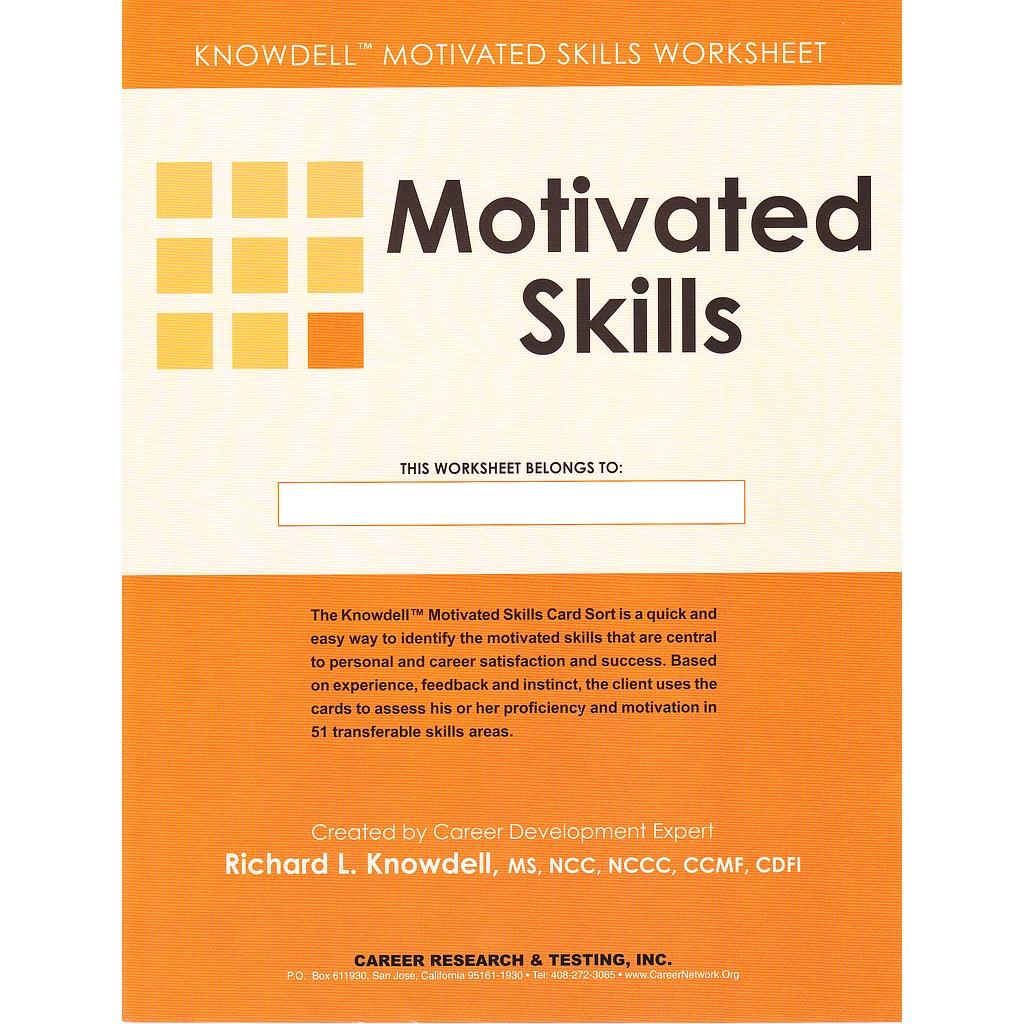 Knowdell Motivated Skills Card Sort for Career Development (Online ...