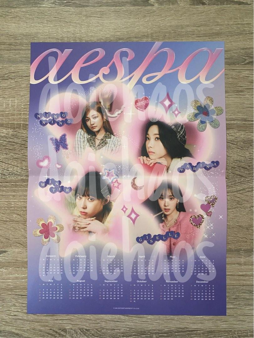 aespa season's greetings 2022 folded calendar, Hobbies & Toys ...