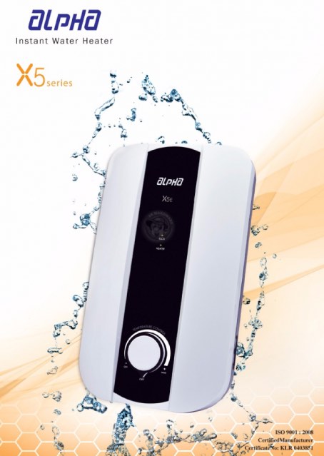 Alpha Instant Water Heater Non-Pump X5E, TV & Home Appliances, Water ...