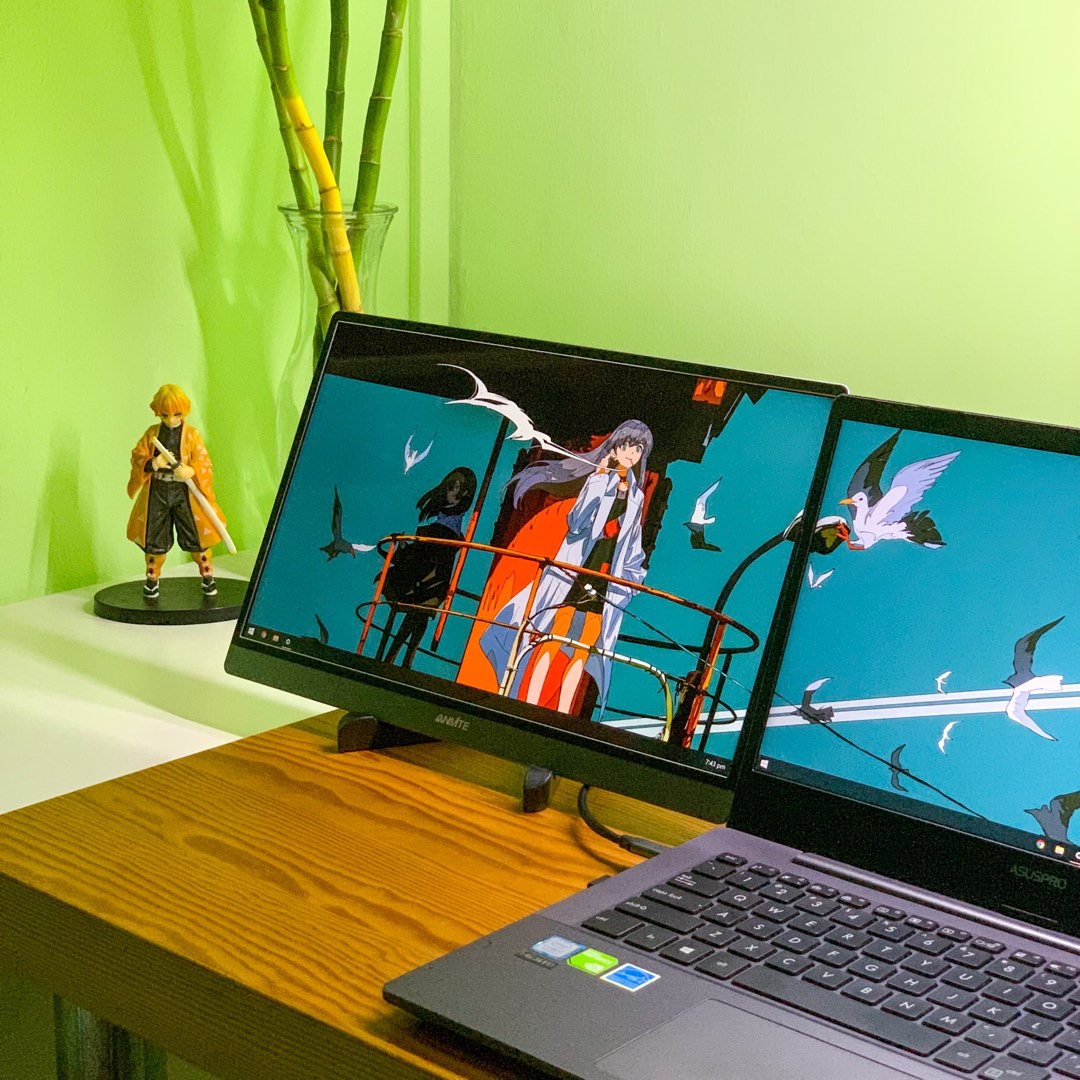 Anmite 15.6” Portable Monitor 1080 FHD Touchscreen Monitor, Computers ...