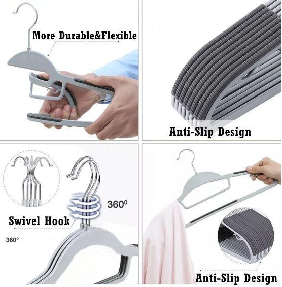 Anti-Slip Clothes Hanger 20pcs Bundle (Available in 5 Colours ...