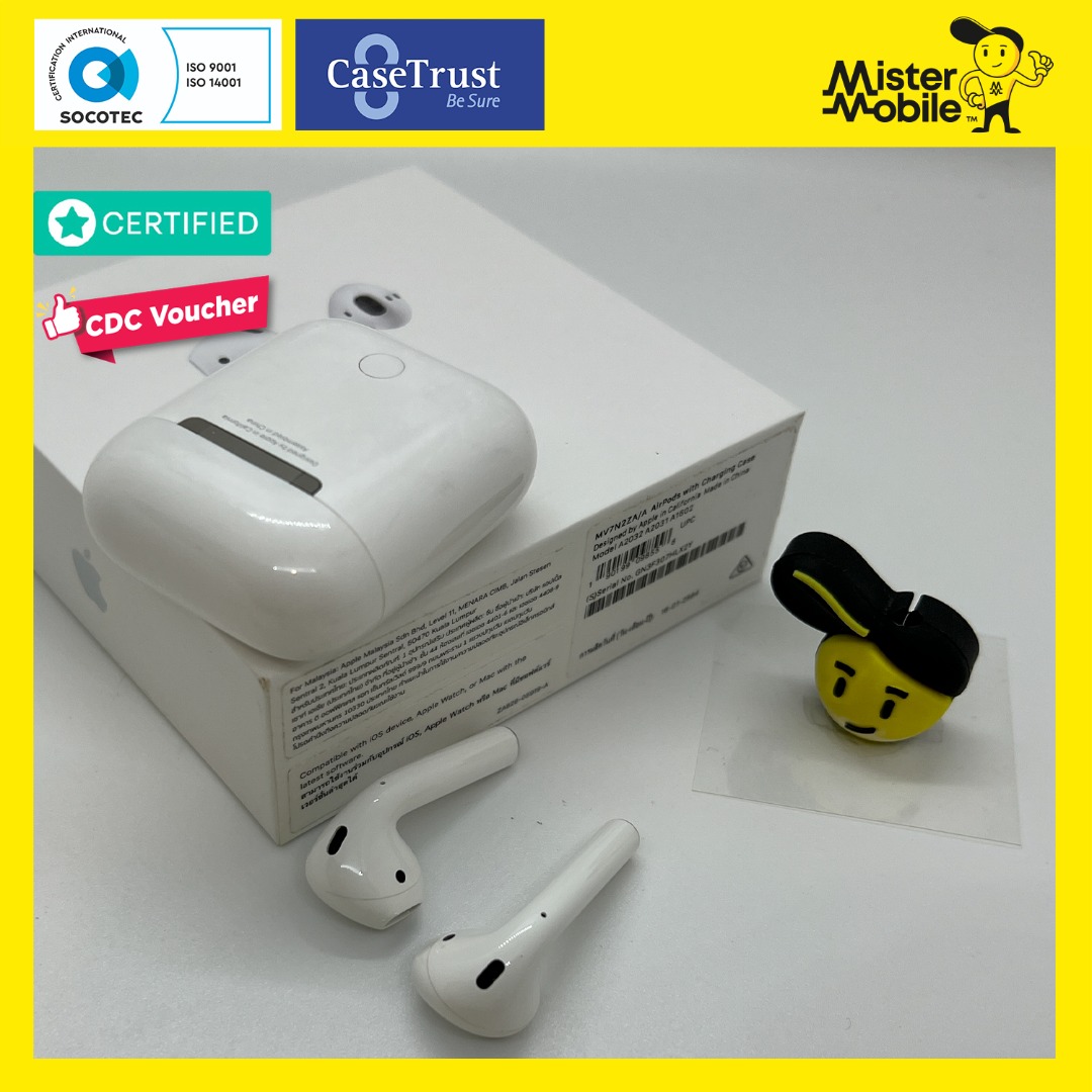 Apple Airpods 2 With Wireless Charging Case White Local Used Set, Audio ...