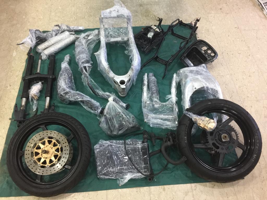 Aprilia rs 250 aluminium frame and swing arm, Motorcycles, Motorcycle ...