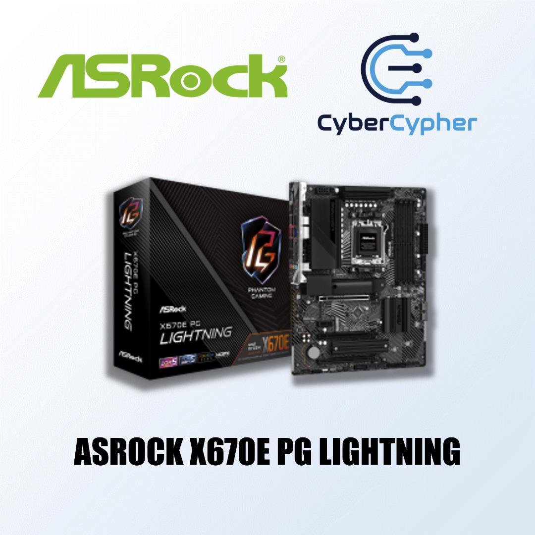 ASRock X670E PG Lightning, AM5 DDR5 Ryzen 7000 Motherboard, Computers ...