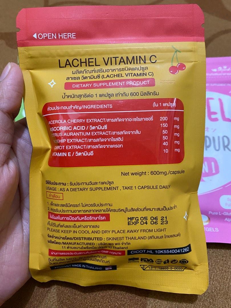 Authentic Lachel Vitamin C 2in1, Health & Nutrition, Health Supplements ...