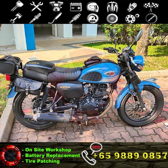 Battery Replacement Motorcycle On Site Kawasaki W175, Motorcycles, Motorcycle Accessories on ...