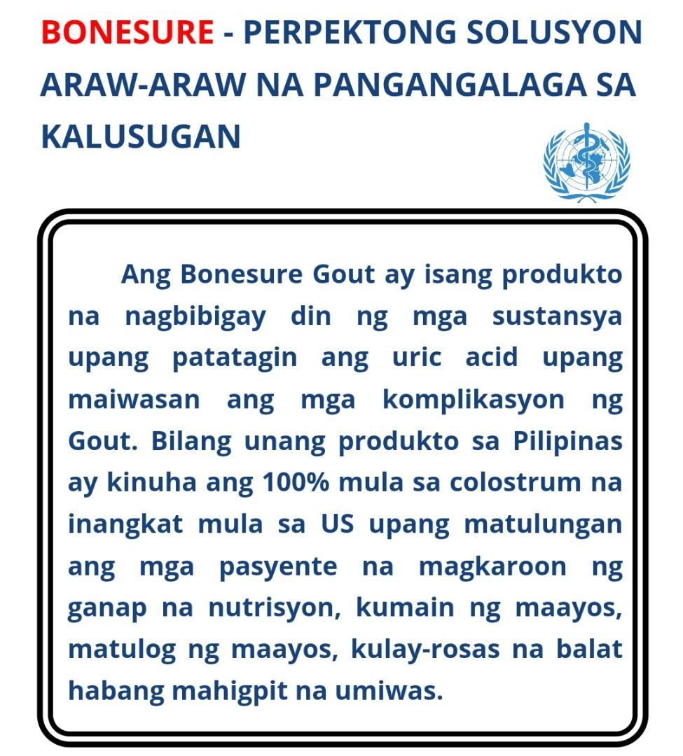 Bonesure Gout Milk 400G ( Relief Pain For Gout ), Health & Nutrition, Health Supplements, Health ...