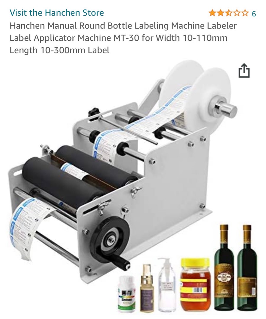 Bottle label machine, Furniture & Home Living, Kitchenware & Tableware ...