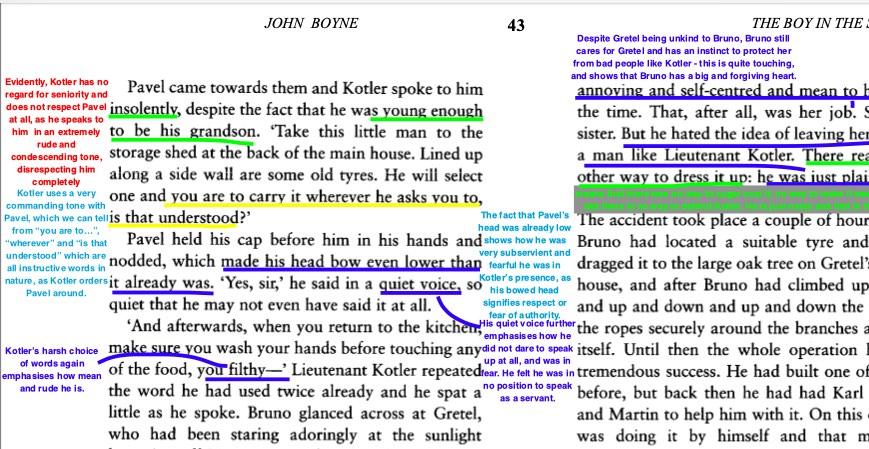 FULL ANALYSIS boy in striped pyjamas annotations , Hobbies & Toys ...