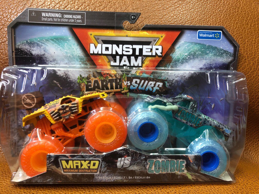Brand New Monster Jam Earth vs SURF MAX-D VS ZOMBIE, Hobbies & Toys ...