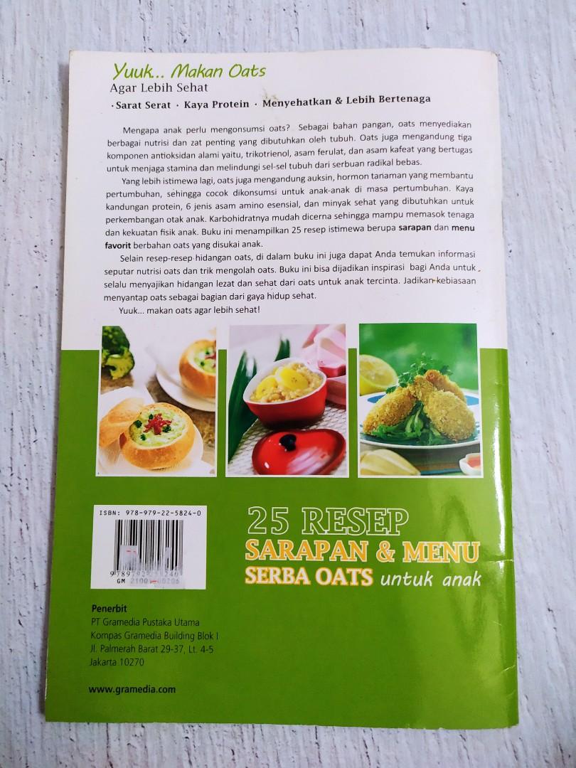 Buku Resep "25 resep sarapan & menu serba oats untuk anak", Buku & Alat ...