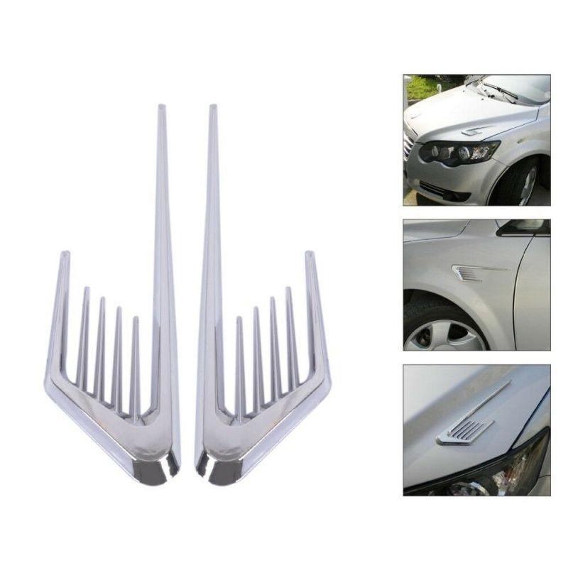 Car Fenders Body Side Vent Air Flow Intake Cover in Chrome Silver. Fits ...