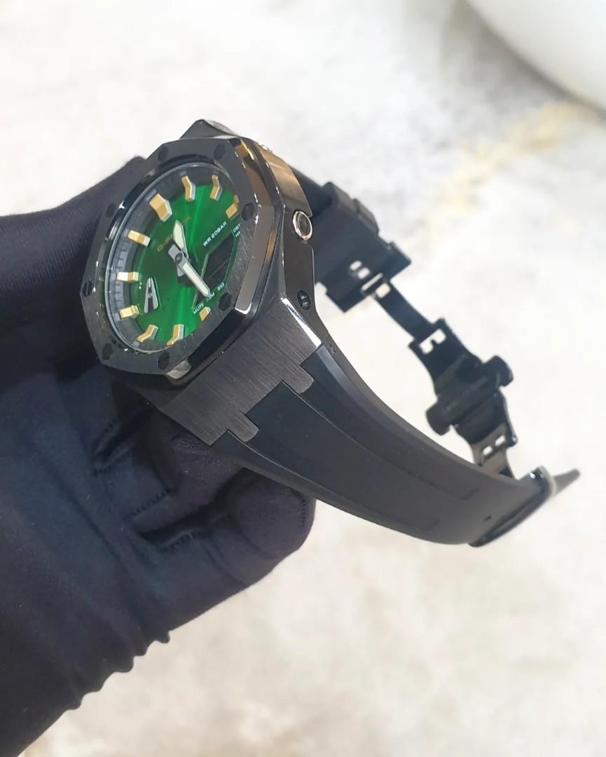 Casioak GA-2100 Aka Hulk in Black Bezel Black strap, Men's Fashion ...