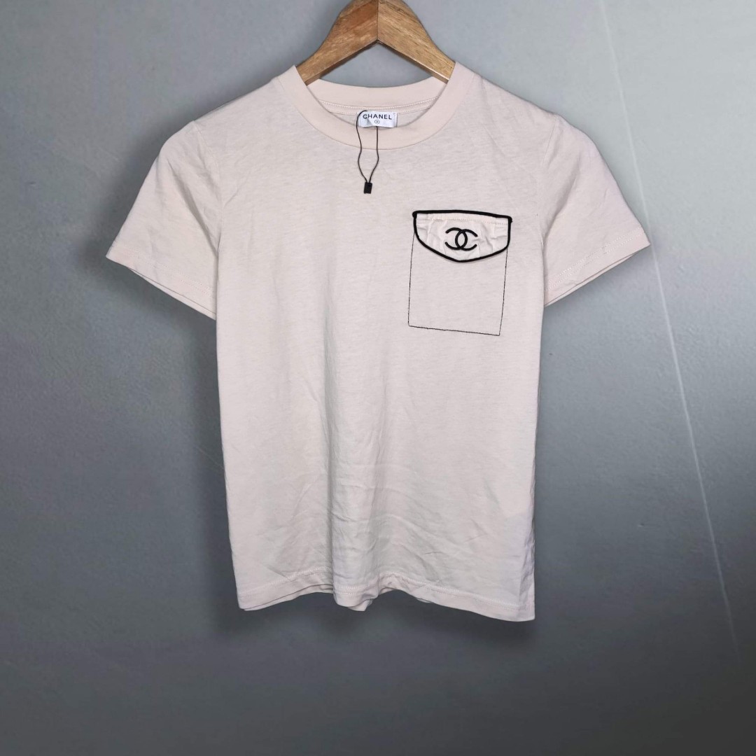 CHANEL SIDE POCKET LOGO, Women's Fashion, Tops, Blouses on Carousell