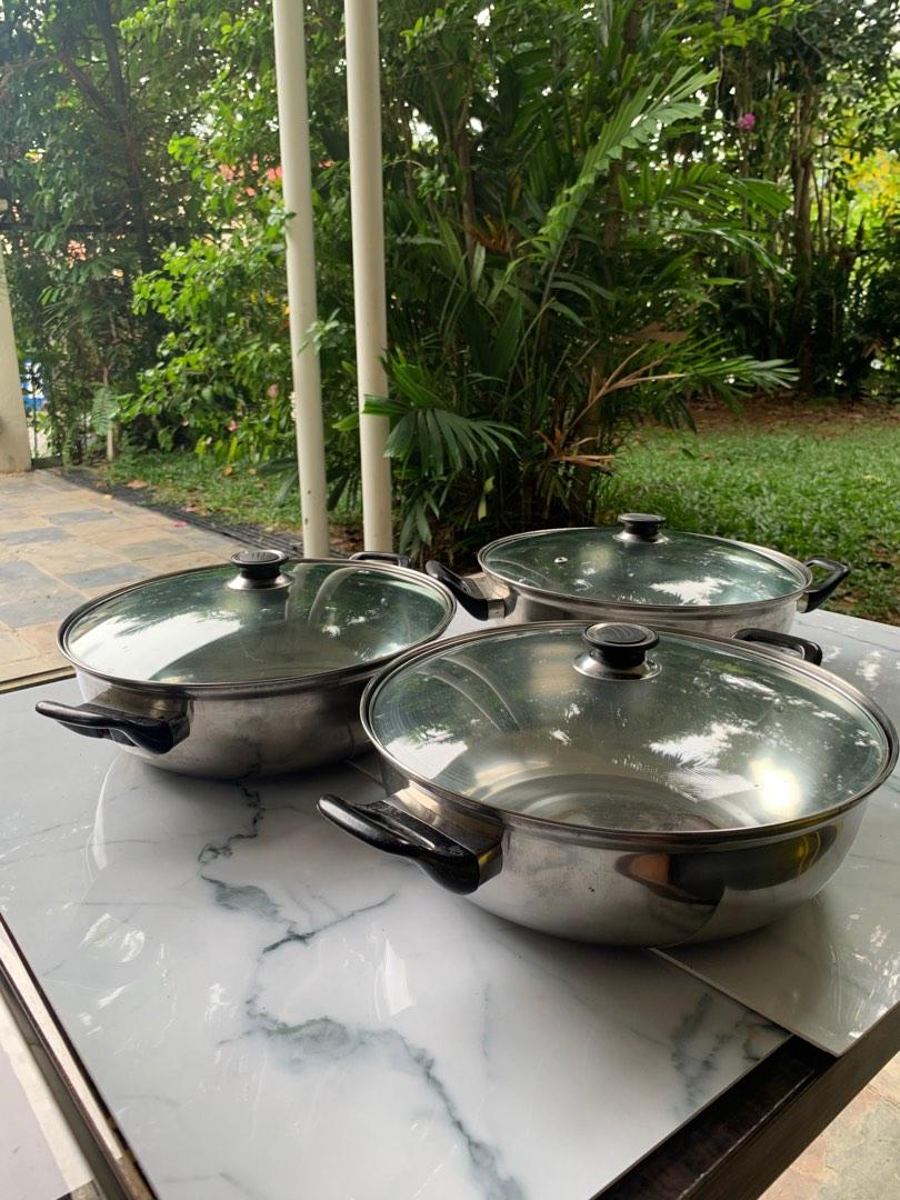 Cooking pots 3 pcs @ $15, Furniture & Home Living, Kitchenware ...