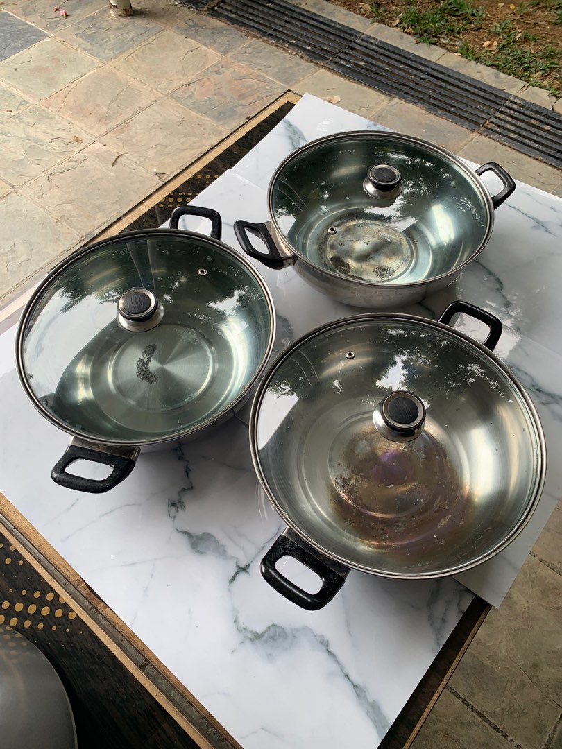 Cooking pots 3 pcs @ $15, Furniture & Home Living, Kitchenware ...