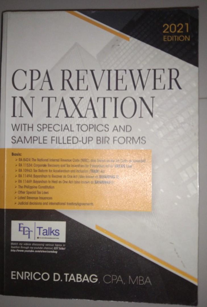 CPA Reviewer in Taxation by Enrico D. Tabag, Hobbies & Toys, Books ...