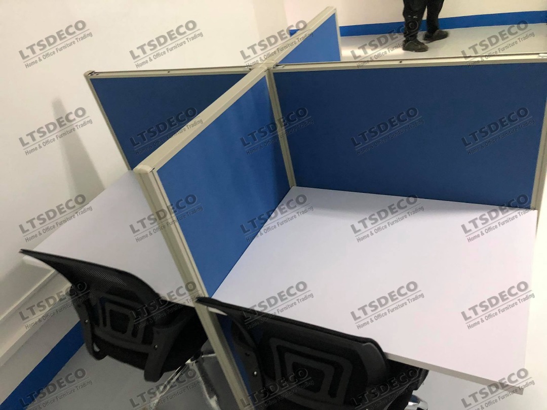 CROSS TYPE WORKING STATION OFFICE PARTITION, Furniture & Home Living ...