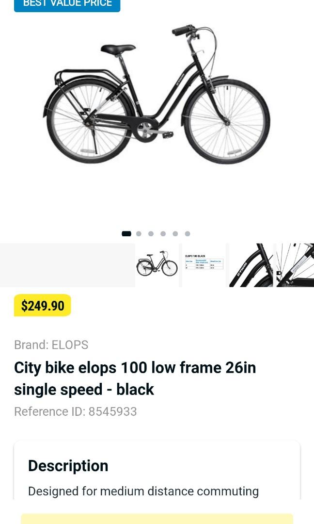 Decathlon Elops 100 incl lock, Sports Equipment, Bicycles & Parts ...