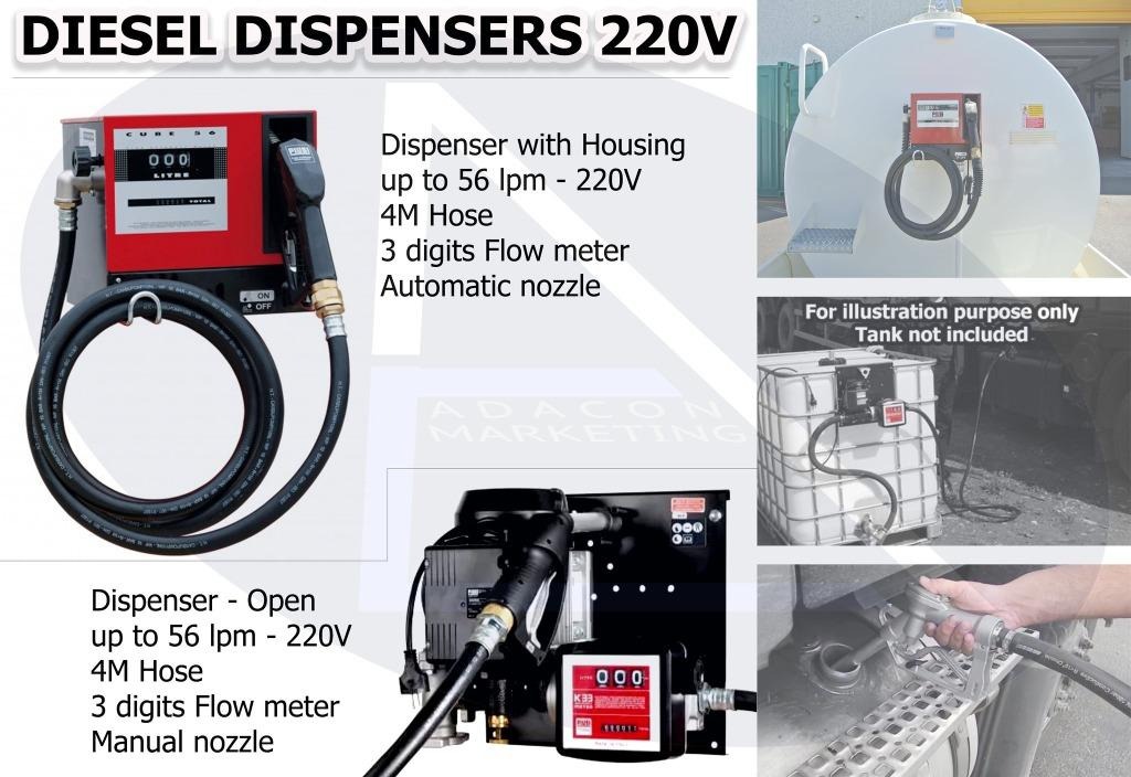 Diesel Dispenser 220V Fuel Dispenser Overhead Tank Drums IBC ...